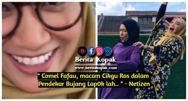 Comel Fafau, macam Cikgu Ros dalam Pendek4r Bujang Lap0k lah ...