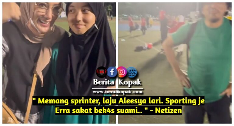 Memang sprinter, laju Aleesya lari. Sporting je Erra menyakat bekas ...