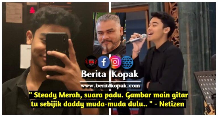 Steady Merah, suara padu. Gambar main gitar tu sebijik daddy muda-muda ...
