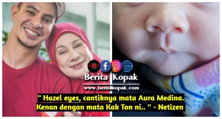 Hazel eyes, cantiknya mata Aura Medina. Kenan dengan mata Kak Ton ni ...