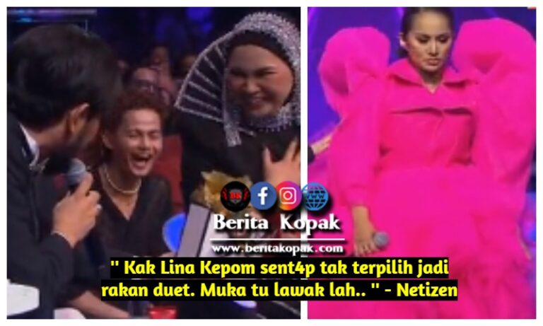Kak Lina Kepom sentap tak terpilih jadi rakan duet. Muka tu lawak lah ...