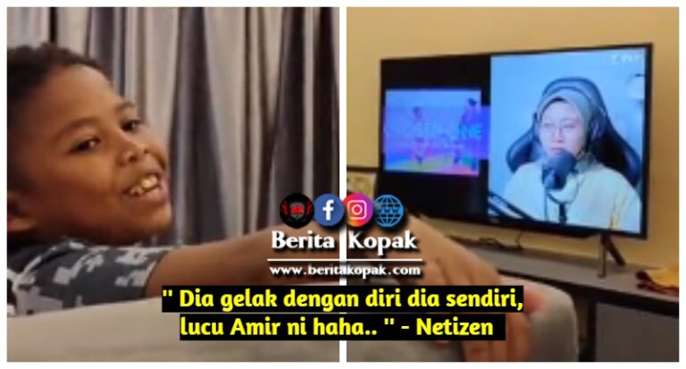 Dia gelak dengan diri dia sendiri. Lucu Amir ni, haha.. ” - Netizen | Berita Kopak CC