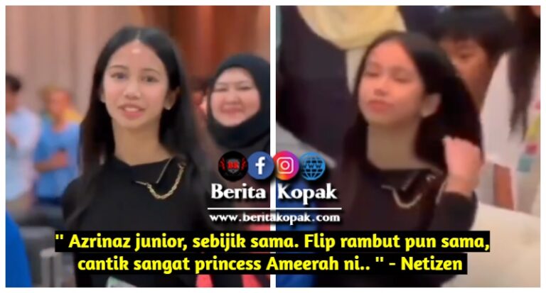 Azrinaz junior, sebijik sama. Flip rambut pun sama, cantik sangat ...
