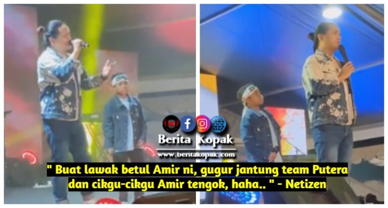 Buat lawak betul Amir ni, gugur jantung team Putera dan cikgu-cikgu ...