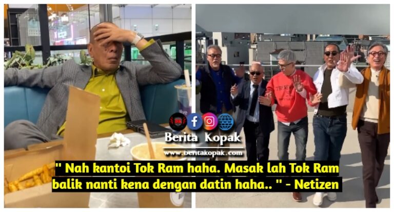 Nah kantoi Tok Ram. Masak lah Tok Ram balik nanti kena dengan datin ...