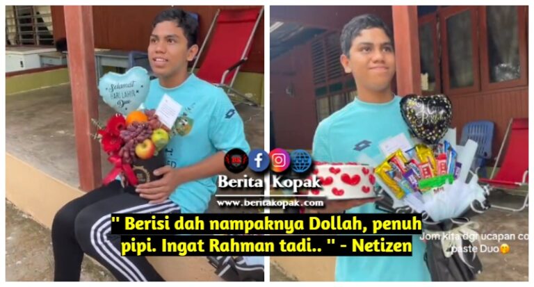 Berisi dah nampaknya Dollah, penuh pipi. Ingat Rahman tadi ...