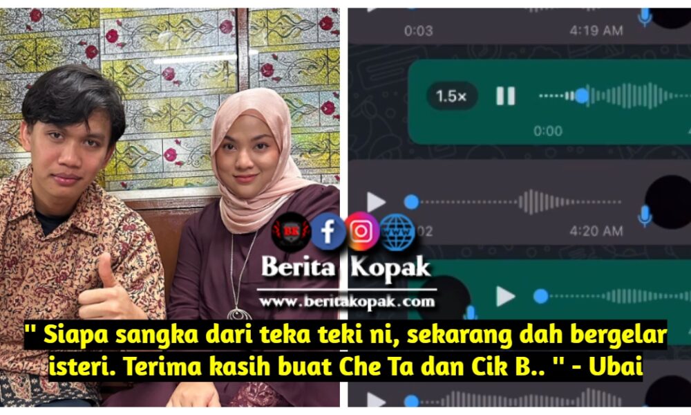 Siapa sangka dari teka teki ni, sekarang dah bergelar isteri. Terima kasih buat Che Ta dan Cik B ...