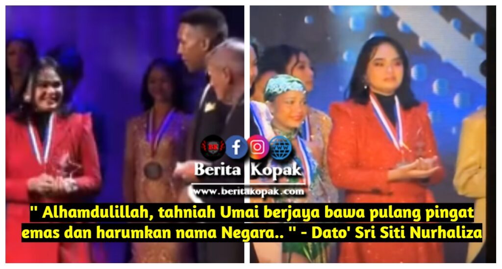 Alhamdulillah, tahniah Umai berjaya bawa pulang pingat emas dan harumkan nama Negara.. ” - DS ...