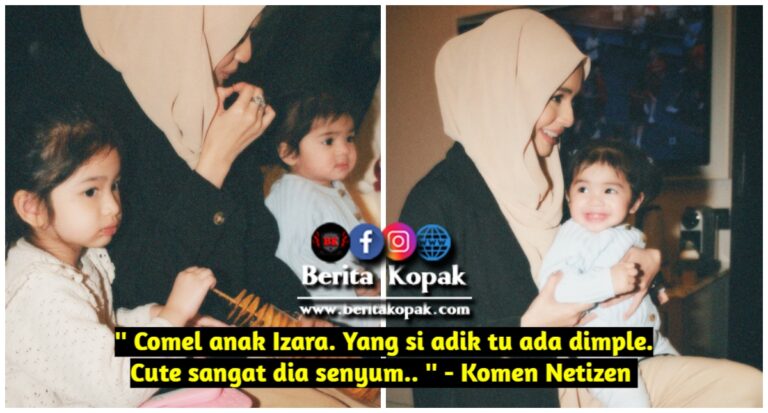 Comel anak Izara. Yang si adik tu ada dimple. Cute sangat dia senyum ...