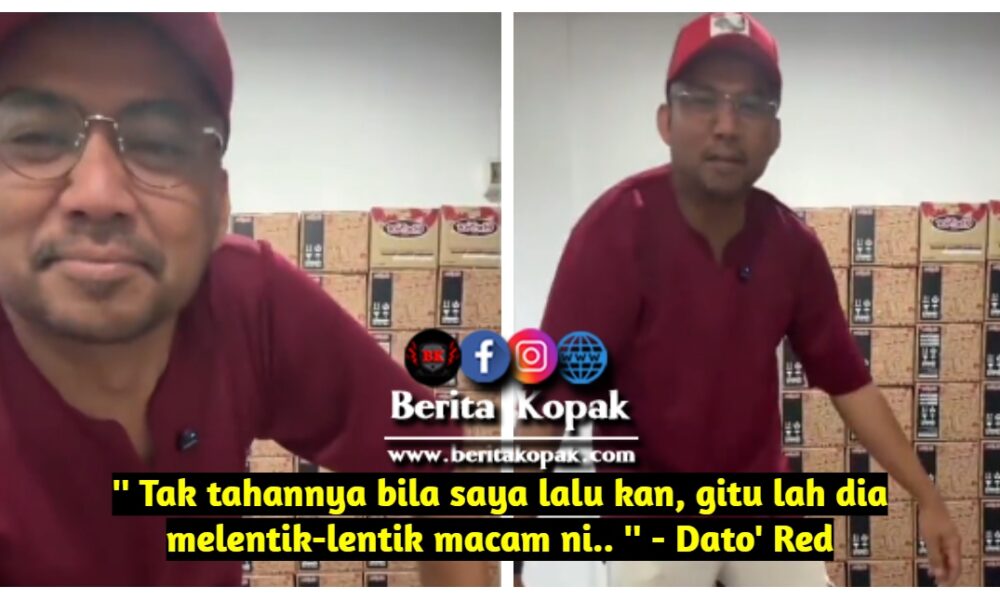 Tak tahannya bila saya lalu kan, gitu lah dia melentik-lentik macam ni ...