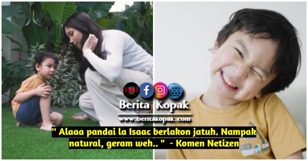 Alaaa pandai la Isaac berlakon jatuh. Nampak natural, geram weh ...