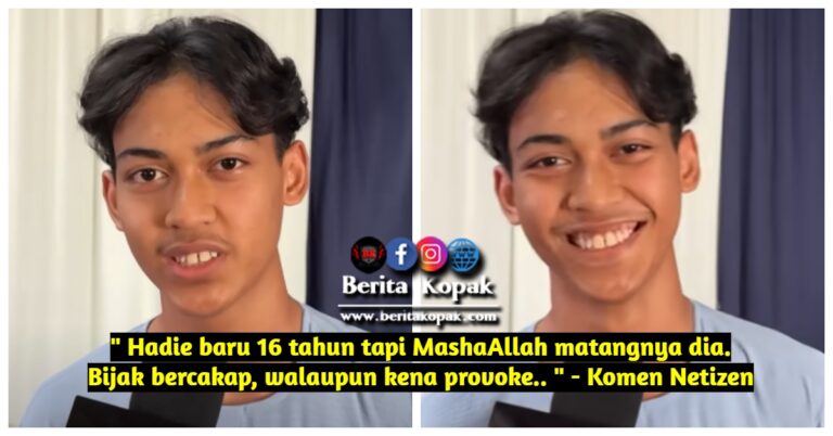 Hadie baru 16 tahun tapi MashaAllah matangnya dia. Bijak bercakap ...