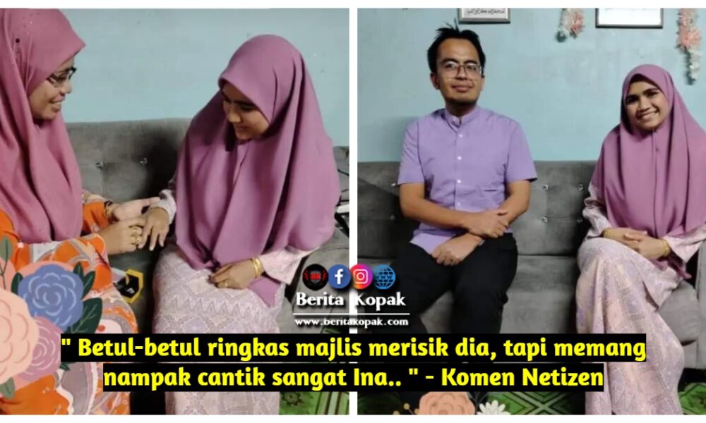 Betul-betul ringkas majlis merisik dia, tapi memang nampak cantik ...
