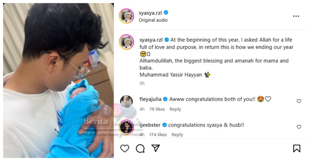Alhamdulillah tahniah Syasya. Macam tak percaya Syasya dah jadi ibu ...