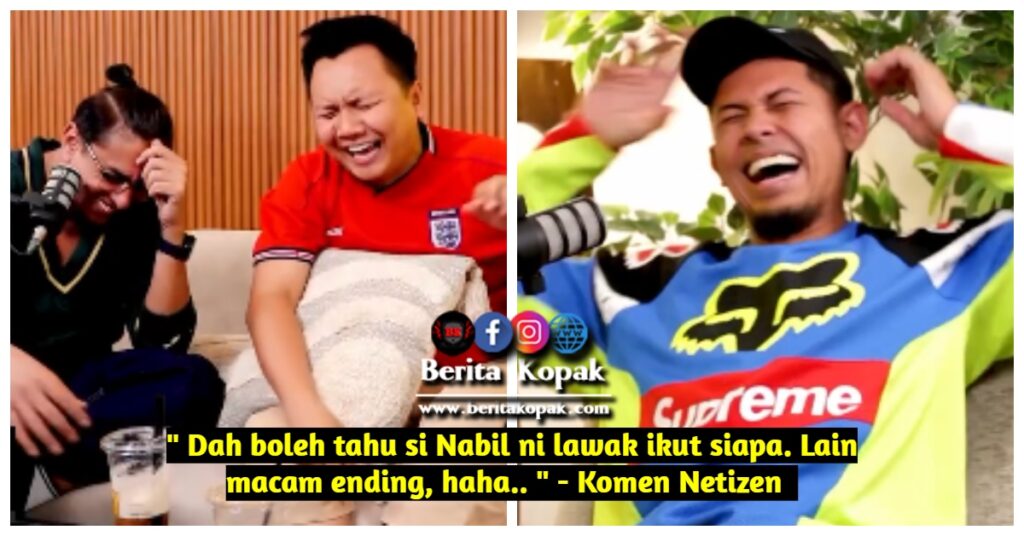 Dah boleh tahu si Nabil ni lawak ikut siapa. Lain macam ending, haha ...
