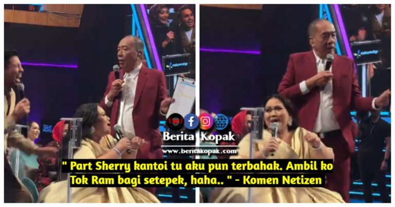 Part Sherry kantoi tu aku pun terbahak. Ambil ko Tok Ram bagi setepek ...