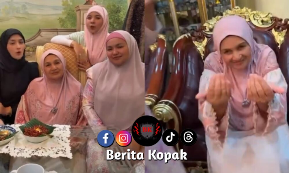 Lah mak Salmah, ingatkan duk diam je. Rupanya hebat, lincah sangat ...